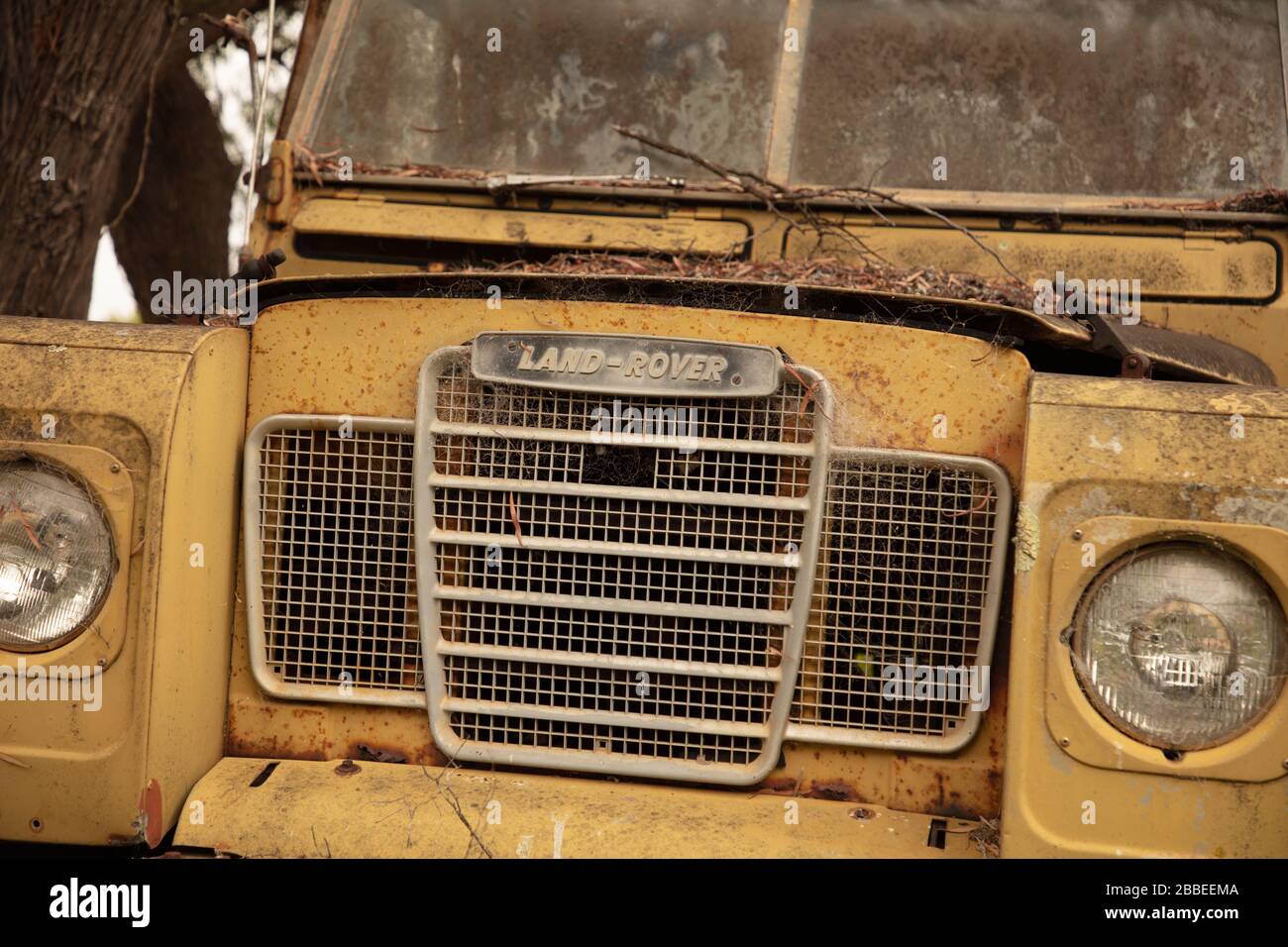 Abandoned and neglected Land Rover seen near Perth, western Australia ...