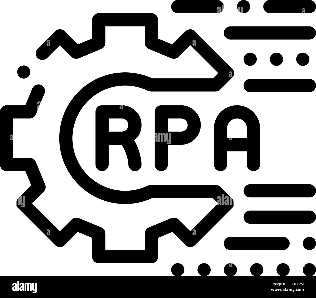rpa settings icon vector outline illustration Stock Vector Image & Art ...