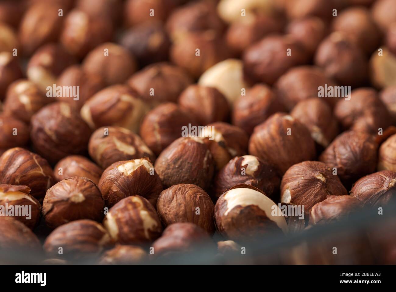 Close up view roasted hazelnuts hi-res stock photography and images - Alamy