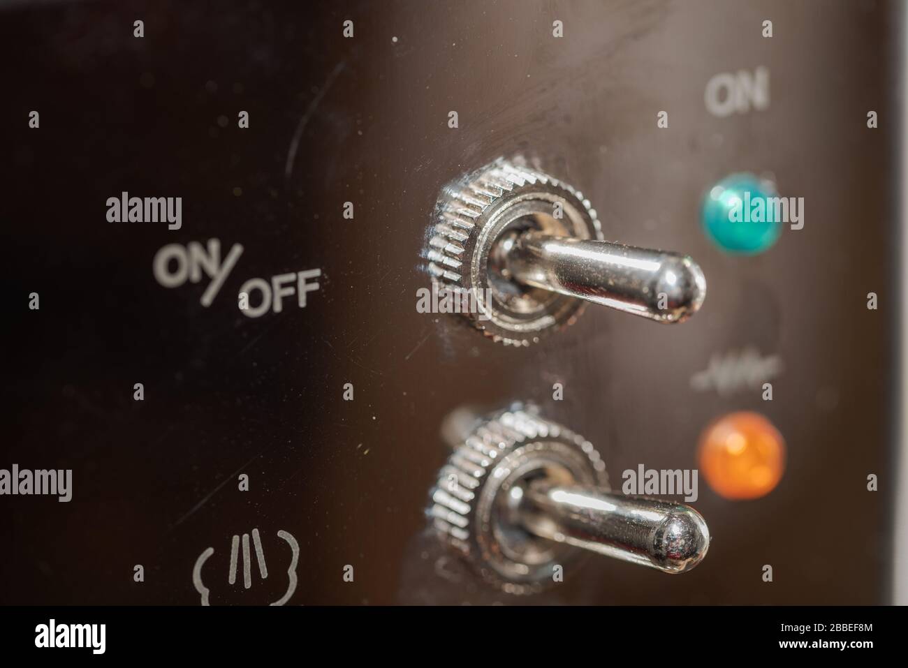 Power switch lever on high quality espresso machine Stock Photo - Alamy
