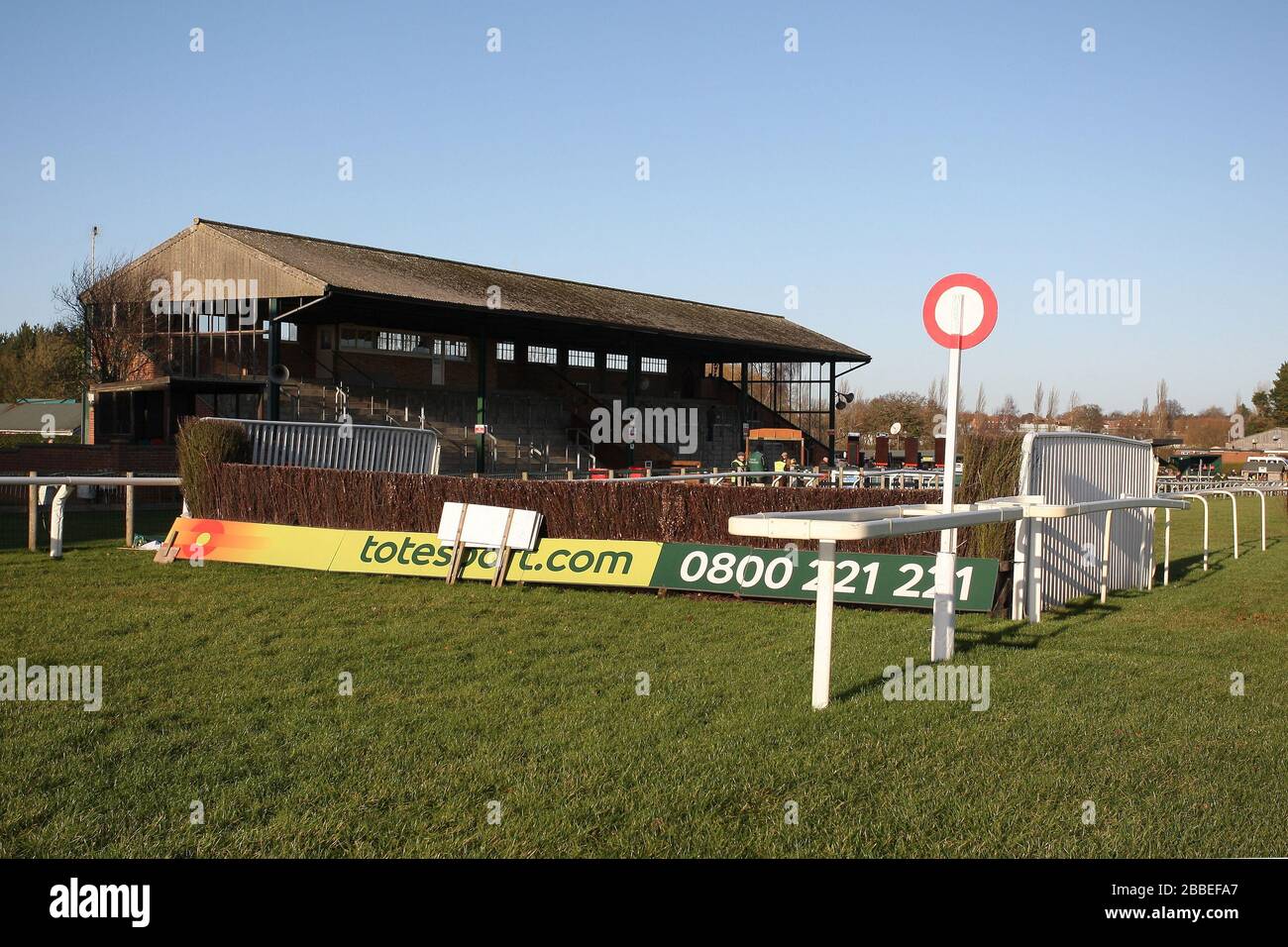 General view of the chase fence adjacent to the finish line Stock Photo ...