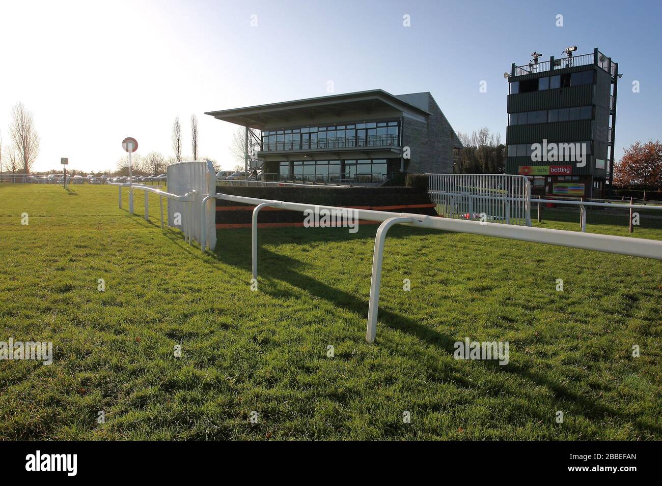 General view of the chase fence adjacent to the finish line Stock Photo ...