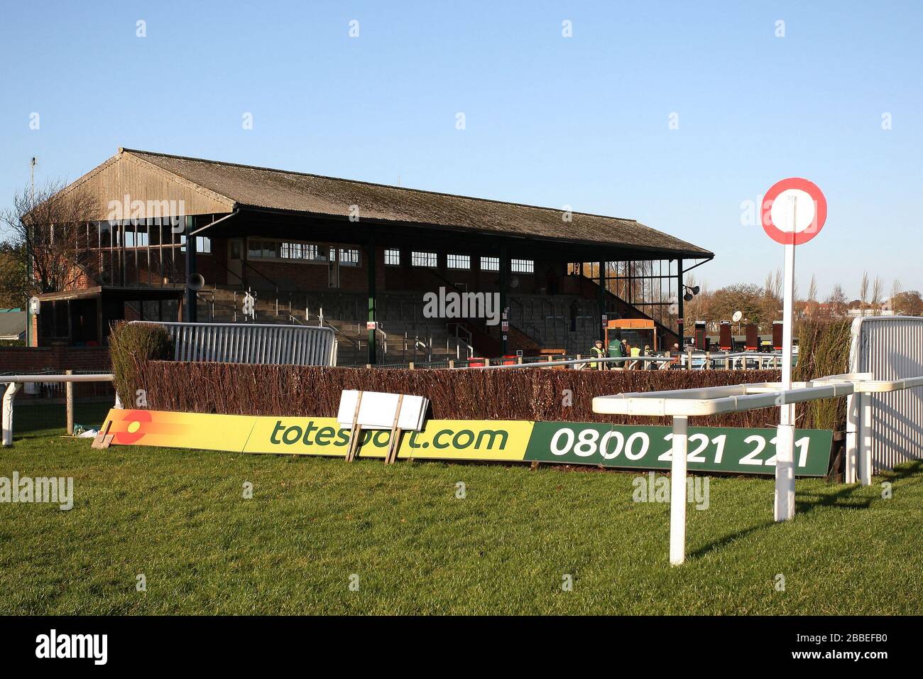 General view of the chase fence adjacent to the finish line Stock Photo ...