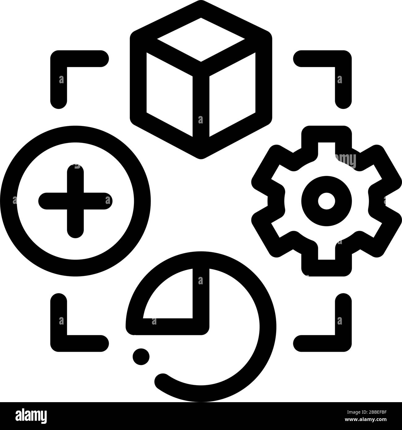 settings software icon vector outline illustration Stock Vector Image ...