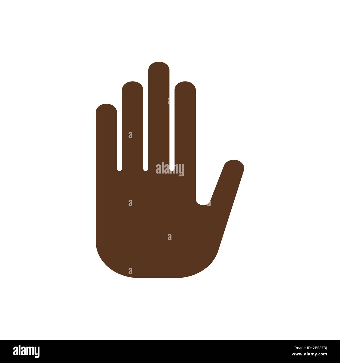 Stop sign with human hand symbol. Vector Stock Vector Image & Art - Alamy