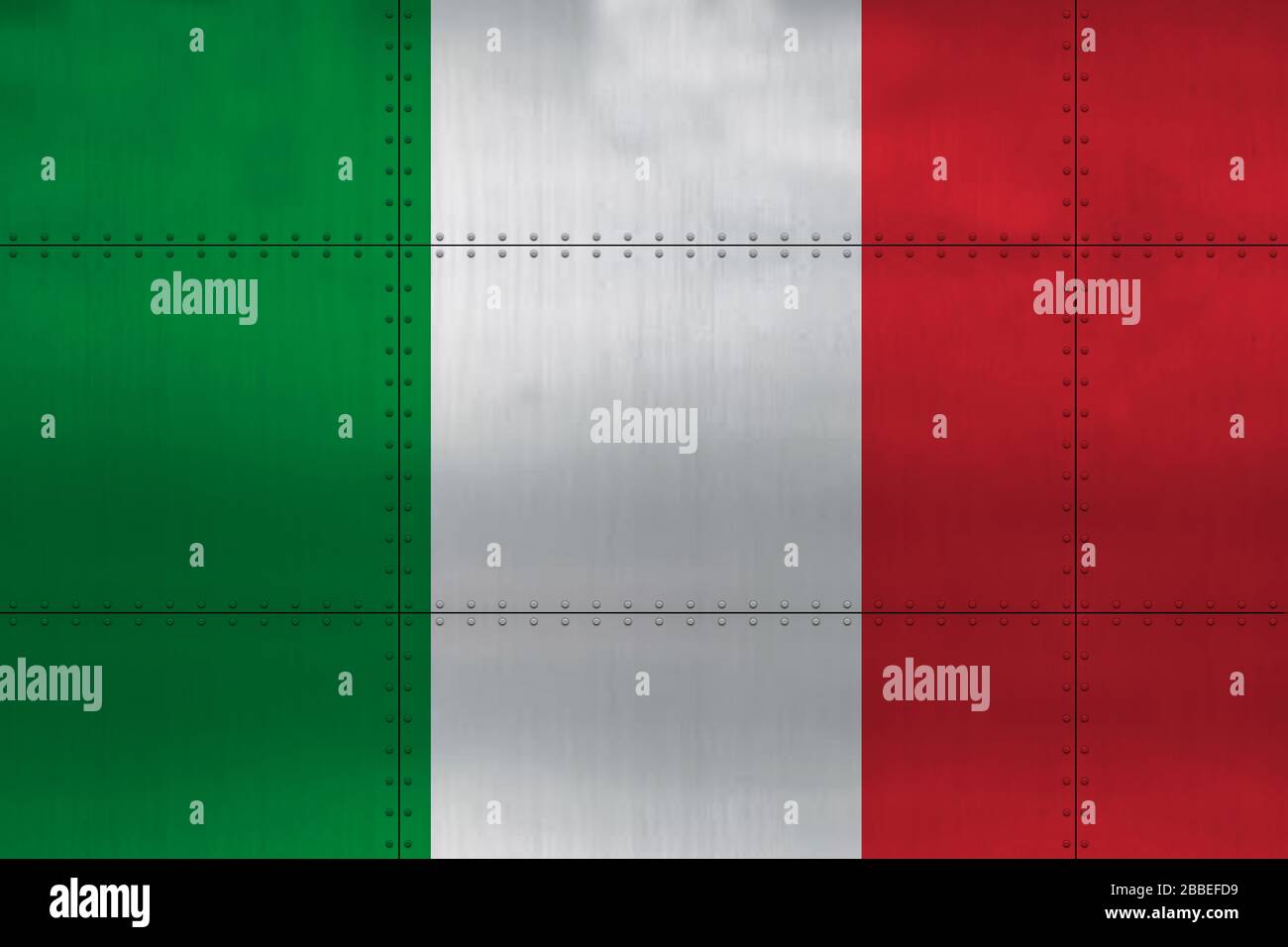 Flag of Italy on a metal wall background Stock Photo - Alamy