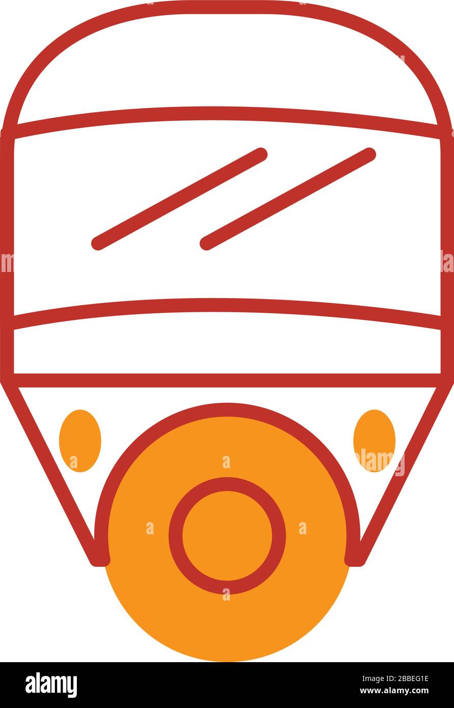 safety face mask icon over white background, half line half color style ...