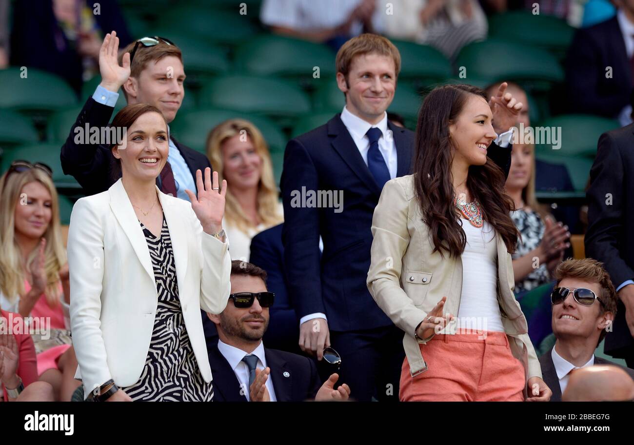 Olympic Cyclist's (front left-right) Victoria Pendleton, Danielle 'Dani ...