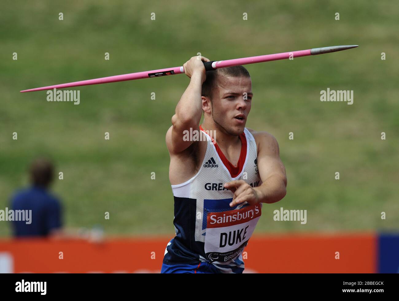 Kyron Duke of Great Britain in action in the Men's Javelin - F41 Stock ...