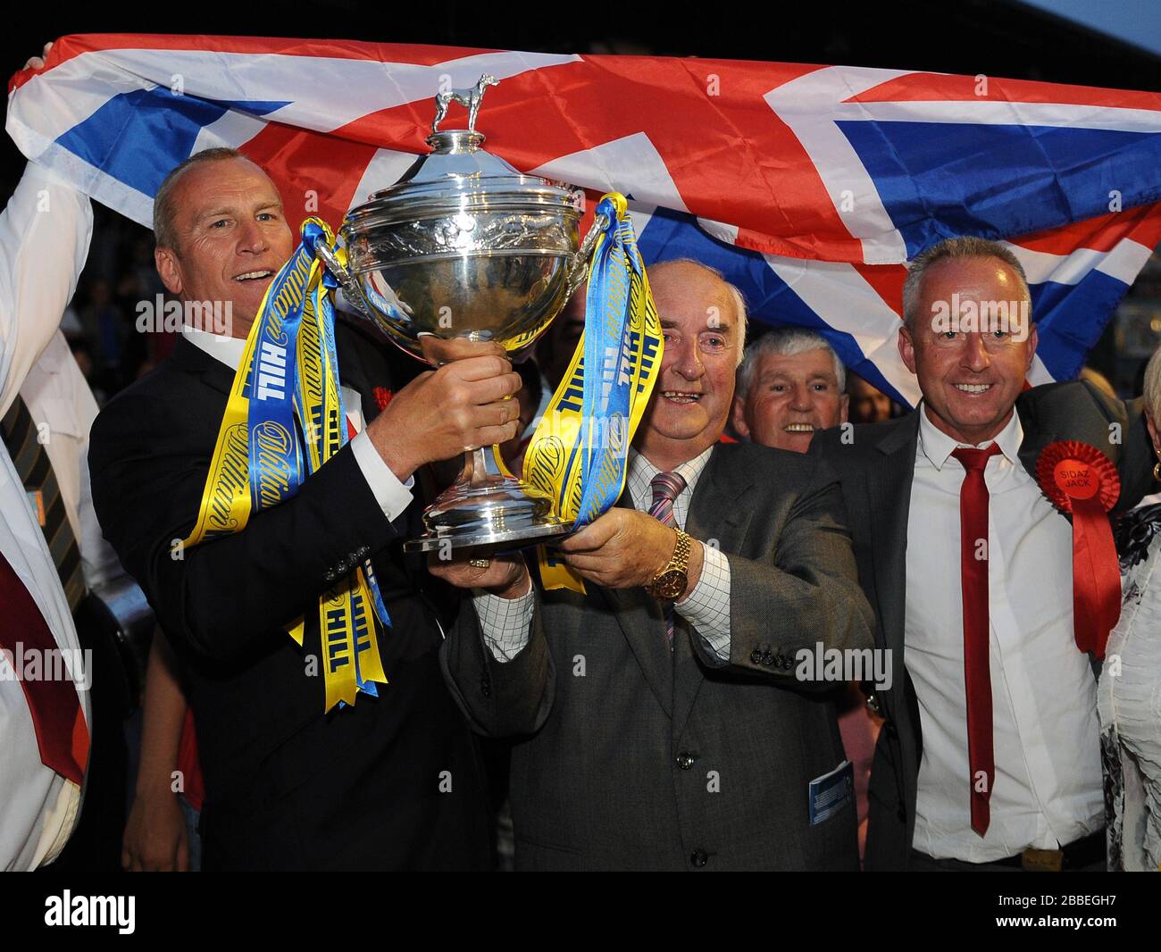 Winning connections of Sidaz Jack, William Hill Greyhound Derby winner ...