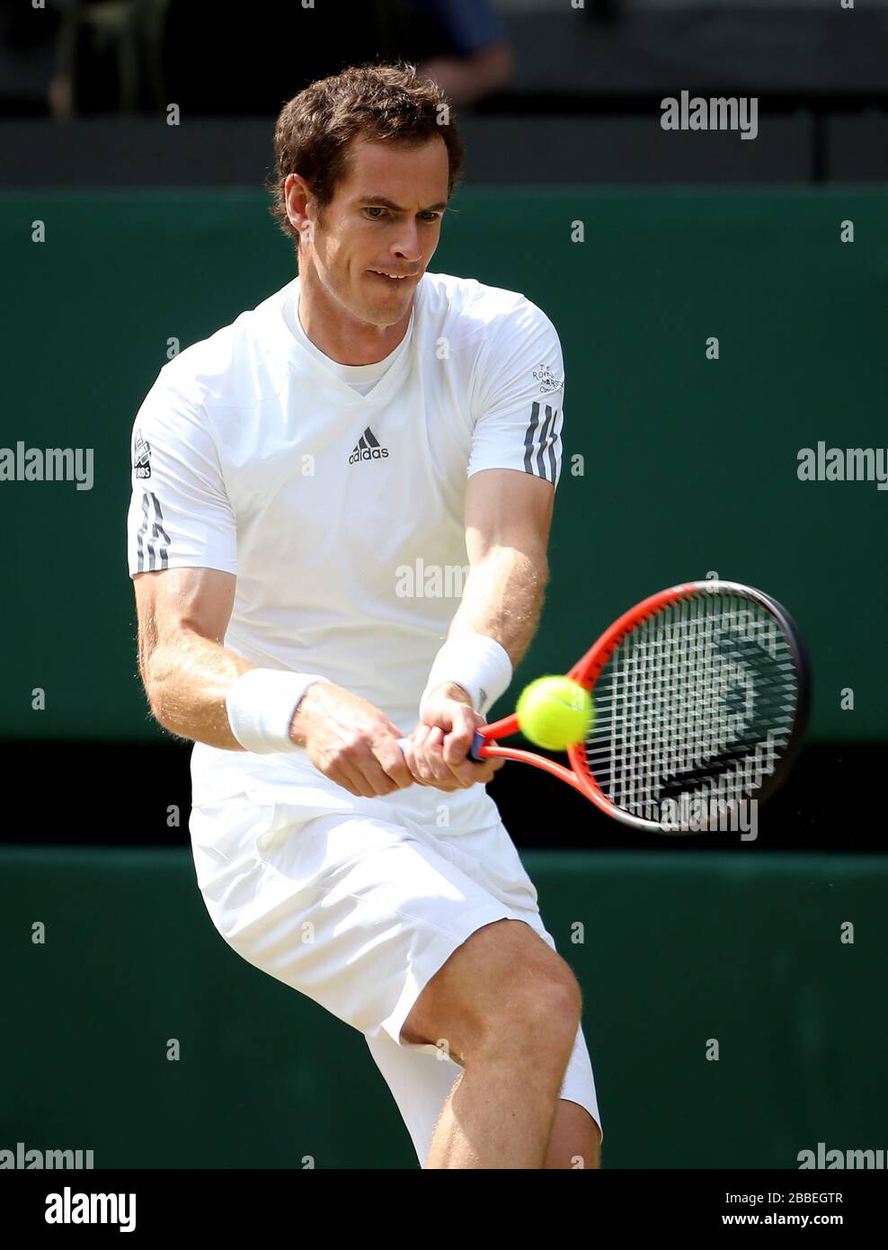 Great Britain's Andy Murray in action against Russia's Mikhail Youzhny ...