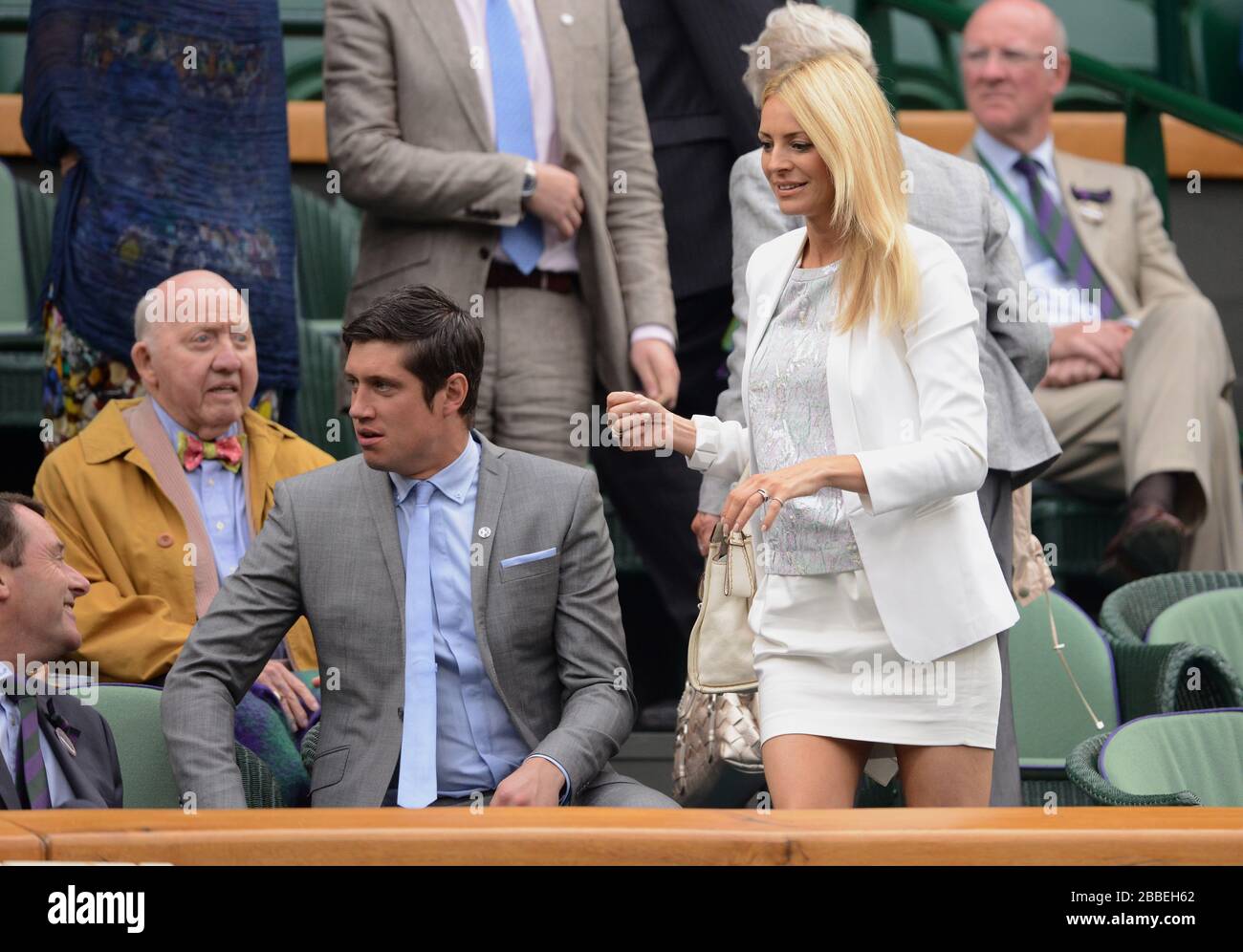 Tess Daly and Vernon Kay in the Royal Box on Centre Court Stock Photo ...