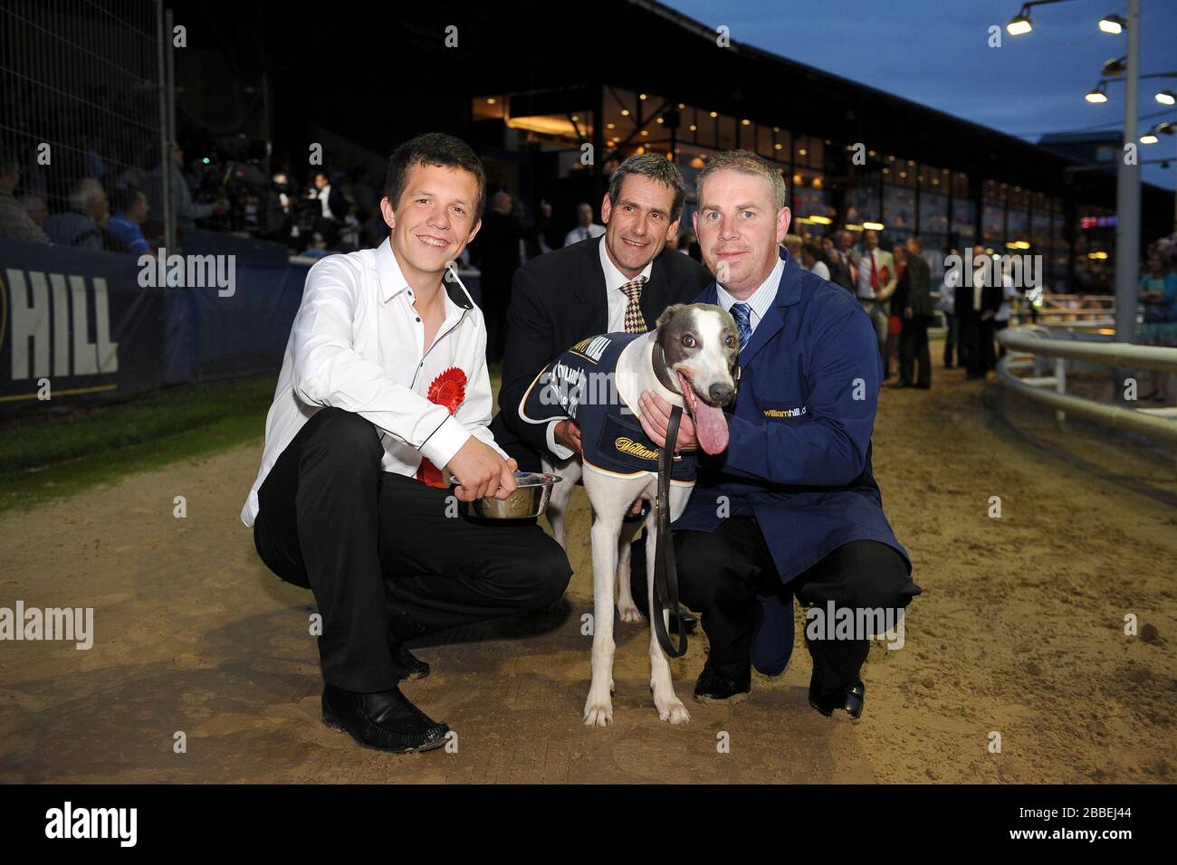 Assistant Trainer Ian Sutherland (right) celebrates winning the William ...