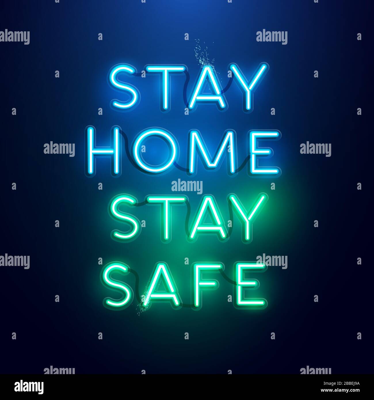 Warning neon text vector Stock Vector Images - Alamy