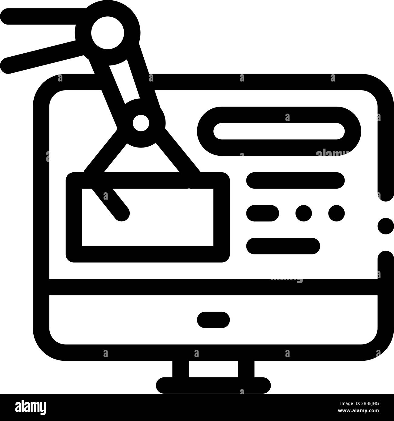Data retrieval icon Black and White Stock Photos & Images - Alamy