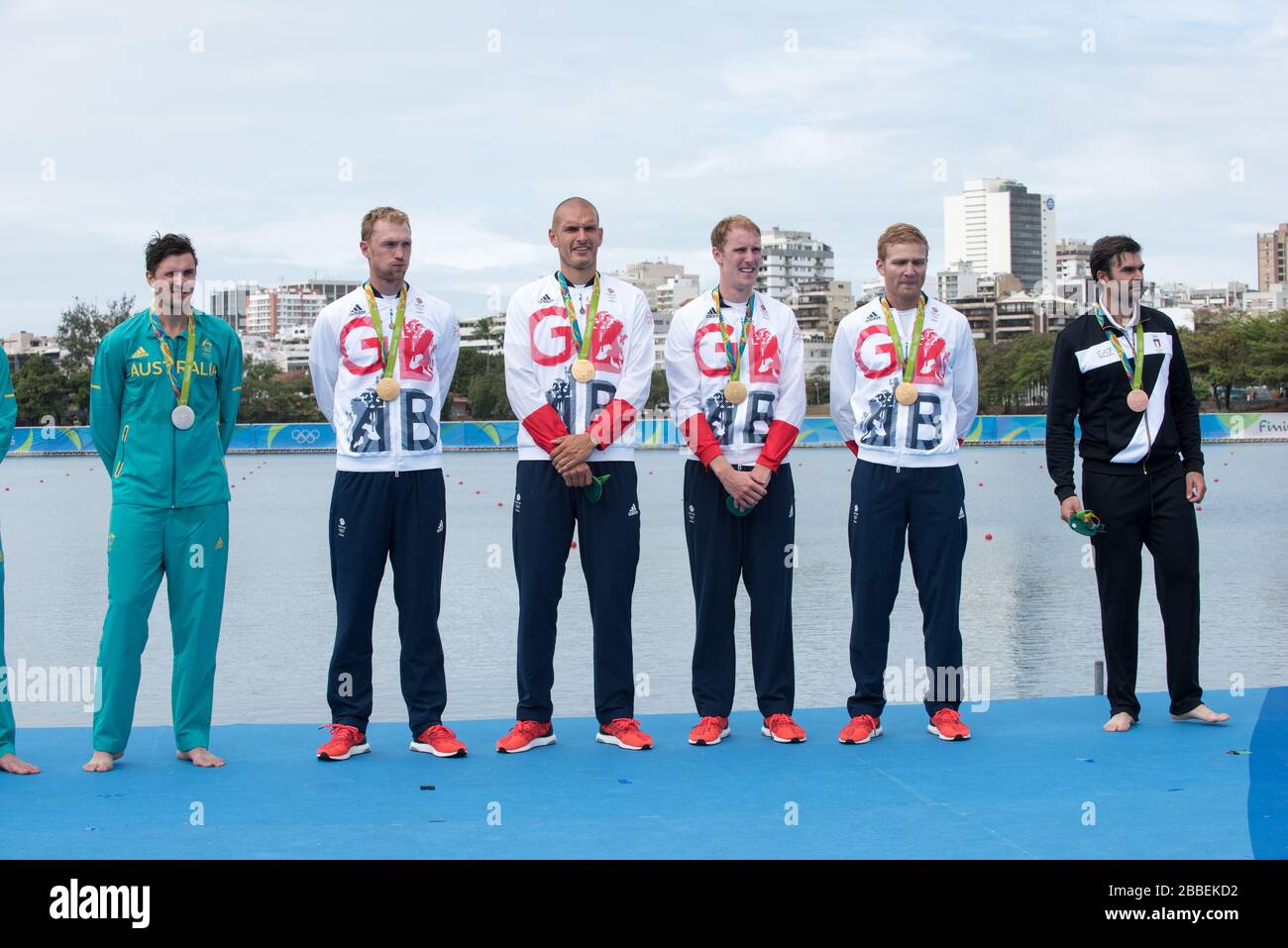 Rio de Janeiro. BRAZIL Gold Medalist Men's Four Final. GBR M4-, Bow ...