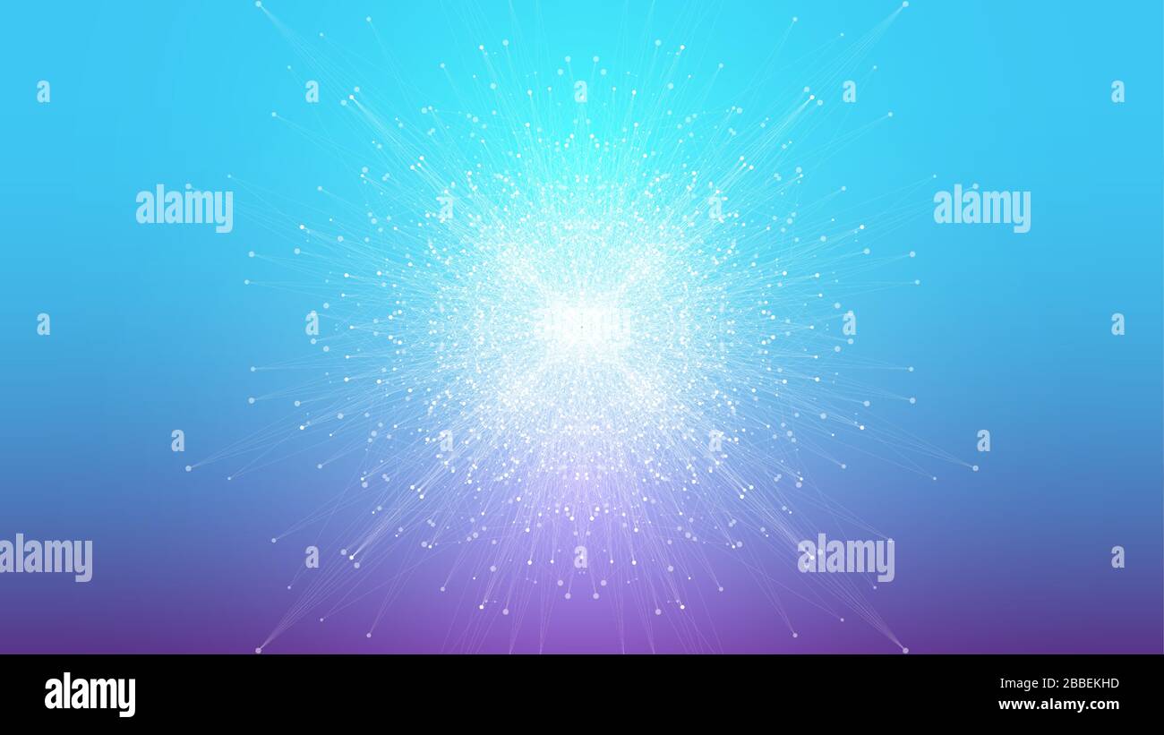 Geometric abstract background expansion of life. Colorful explosion ...