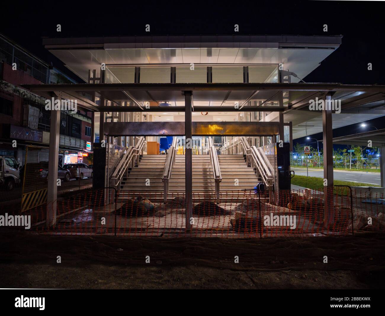 SINGAPORE – 25 FEB 2020 – Front view of the still under-construction ...
