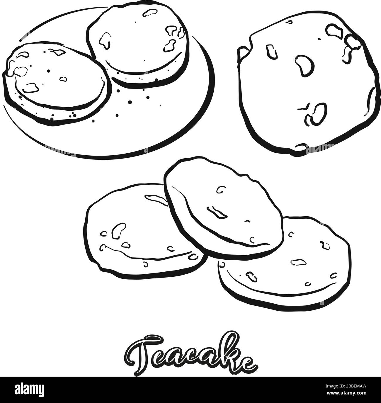 Toasted teacake Stock Vector Images - Alamy
