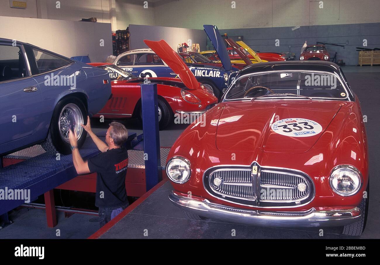 Tillack Restoration Ferrari shop in Redondo Beach California USA Stock ...