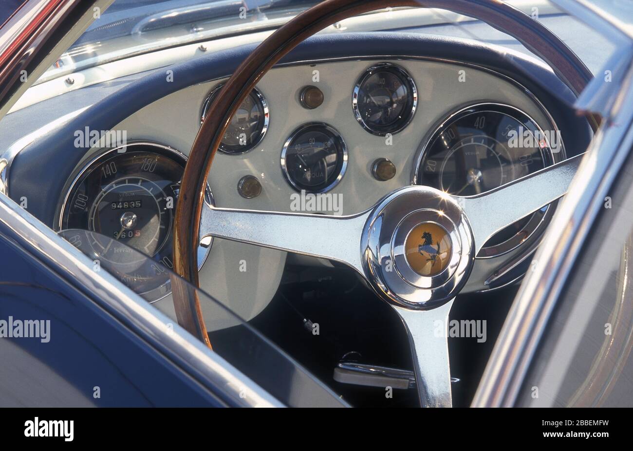 Interior of a 1956 Ferrari 250 Zagato coupe Stock Photo - Alamy