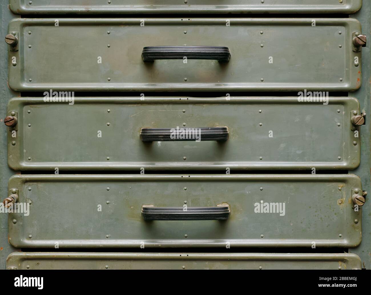 Backgrounds and textures: old green metal closet with pullout drawers ...
