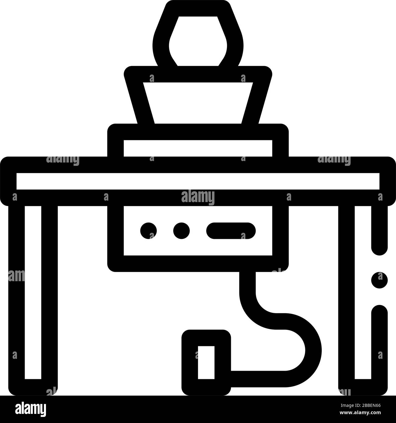 electric pottery wheel icon vector outline illustration Stock Vector ...