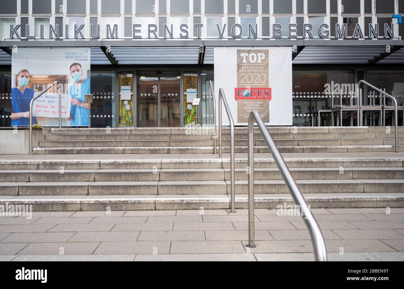 Potsdam, Germany. 31st Mar, 2020. The Ernst von Bergmann Clinic. The ...