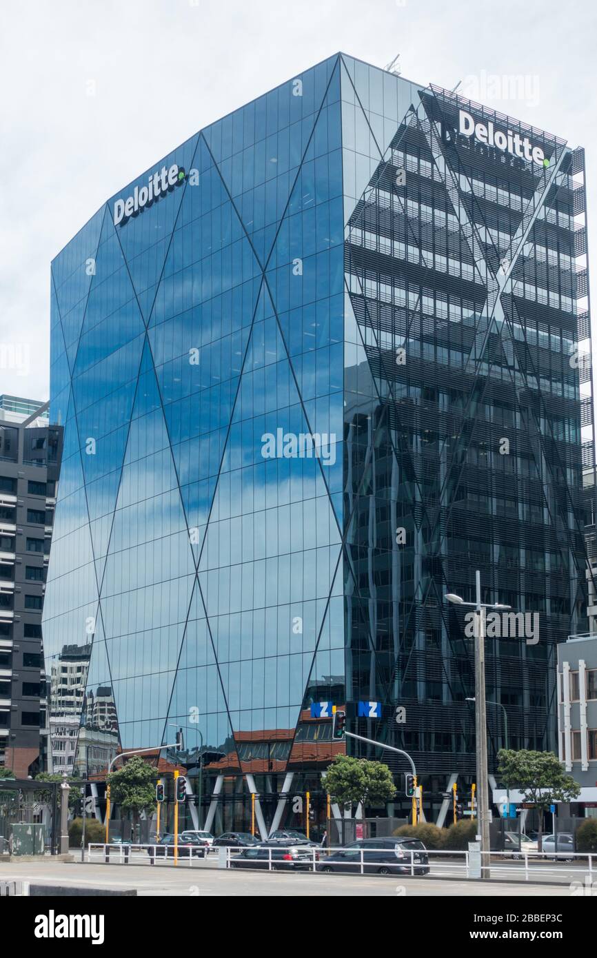 Wellington is the capital city of New Zealand. The Deloitte building on ...
