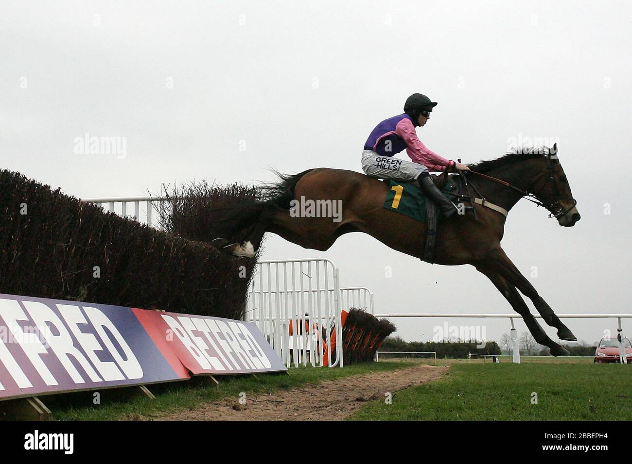 Lord Singer ridden by Joshua Moore jumps during the Tim Barclay ...