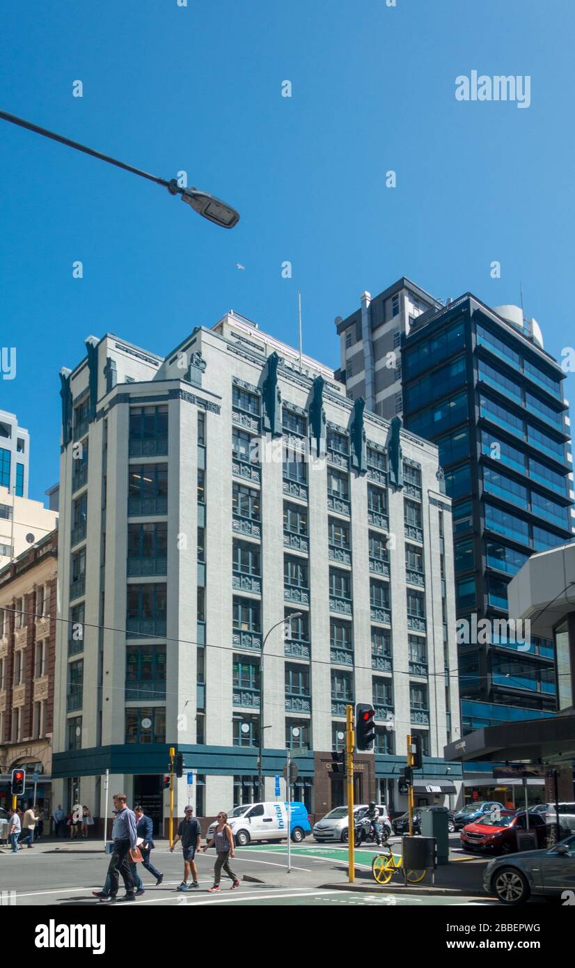 Wellington is the capital city of New Zealand. Brandon House (1931) on ...