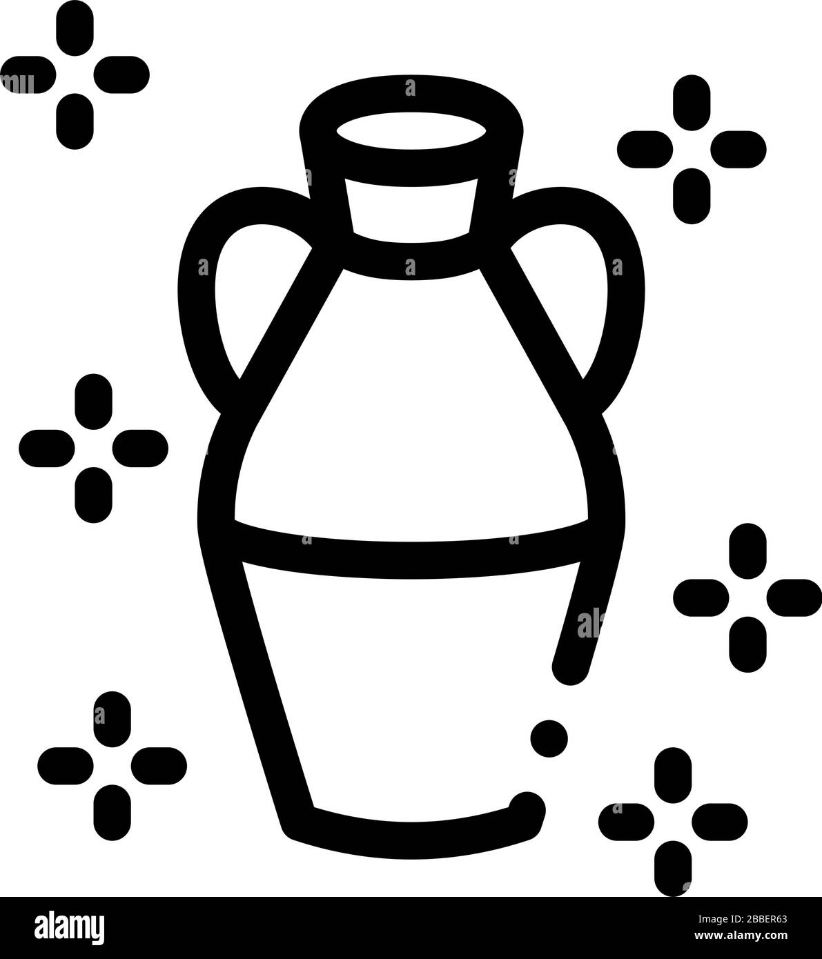 finished clay vase icon vector outline illustration Stock Vector Image ...