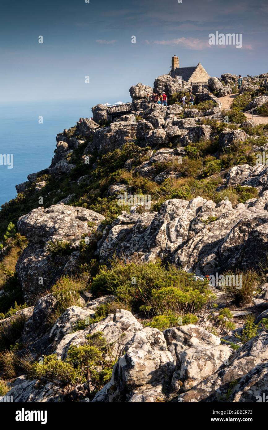 South Africa, Cape Town, Tafelberg Road, Table Mountain, Aerial ...