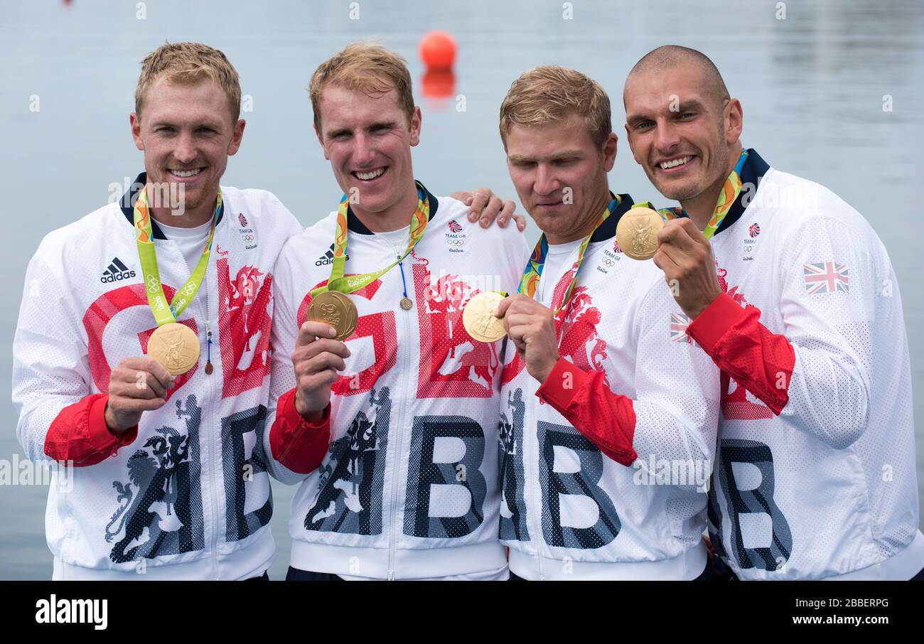 Rio de Janeiro. BRAZIL. Men's Four Final. GBR M4-, Bow. Alex GREGORY ...
