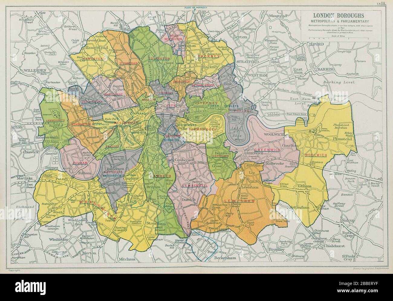 LONDON BOROUGHS. Metropolitan & Parliamentary. Consistiuencies. BACON ...