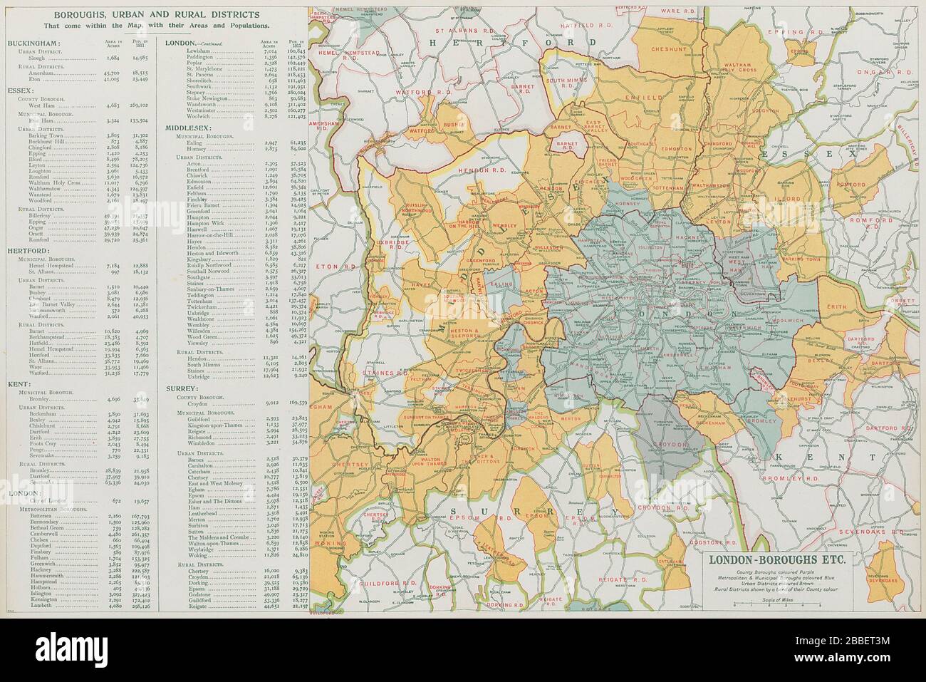 Rural london map hi-res stock photography and images - Alamy