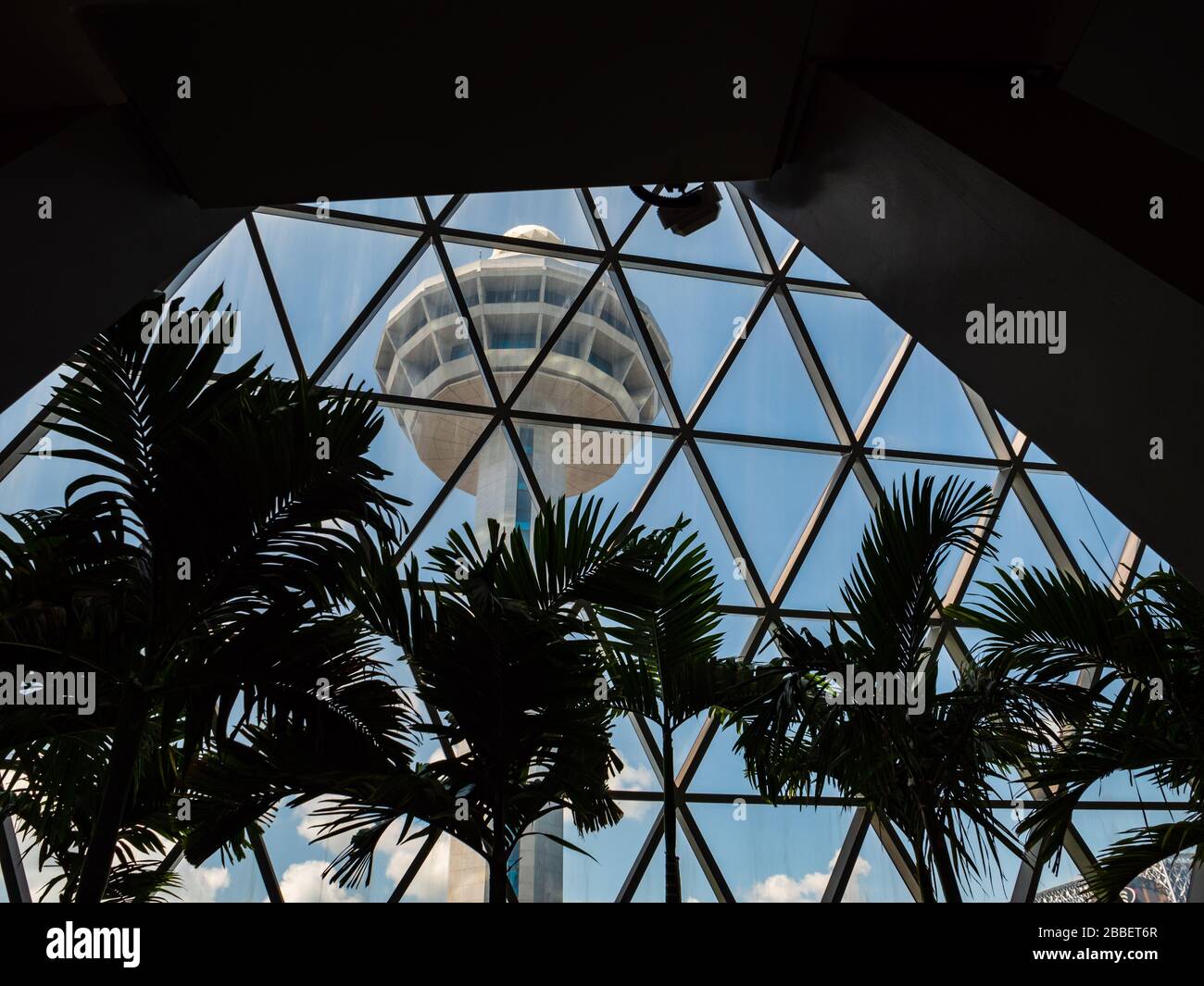 SINGAPORE – 23 MAR 2020 - Control Tower of Singapore Changi Airport ...