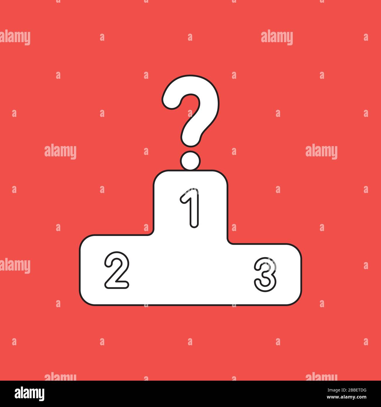 Vector illustration concept of podium for first, second and third ...