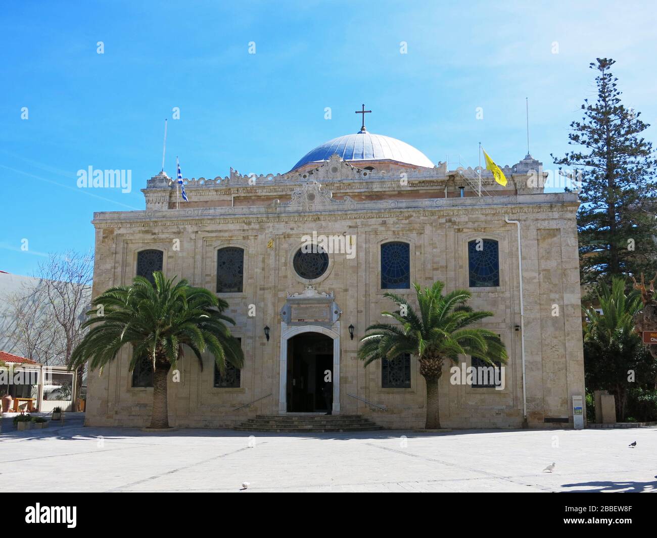 Church of Saint Titus, situated in Heraklion, Crete, Greece. Concept ...