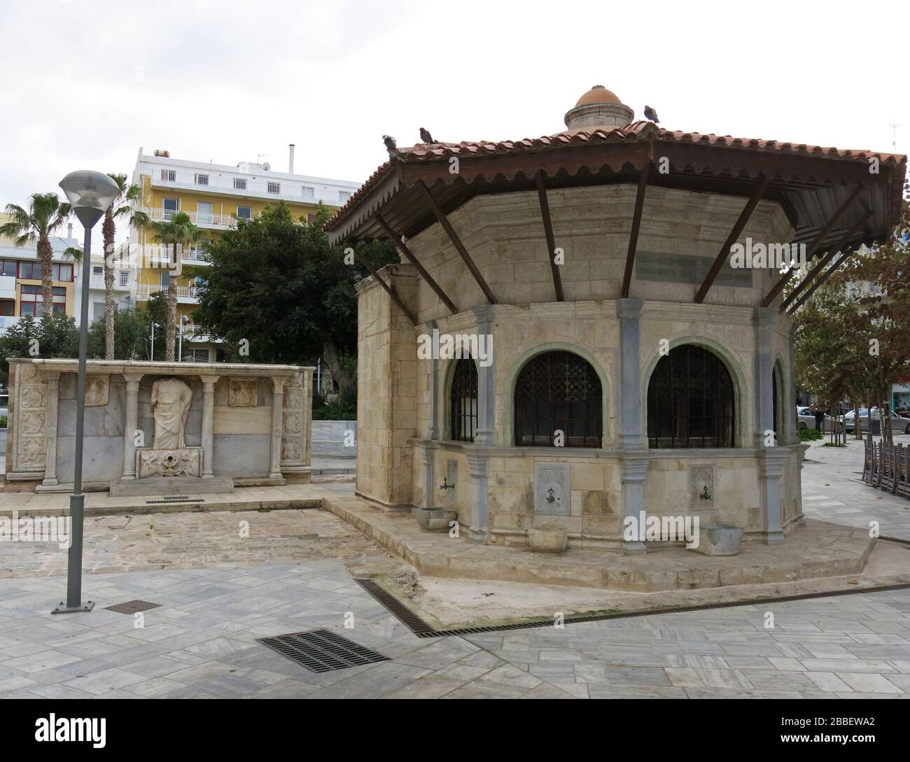 Bembo fountain and Turkish Sebil situated in Kornarou square, Heraklion ...