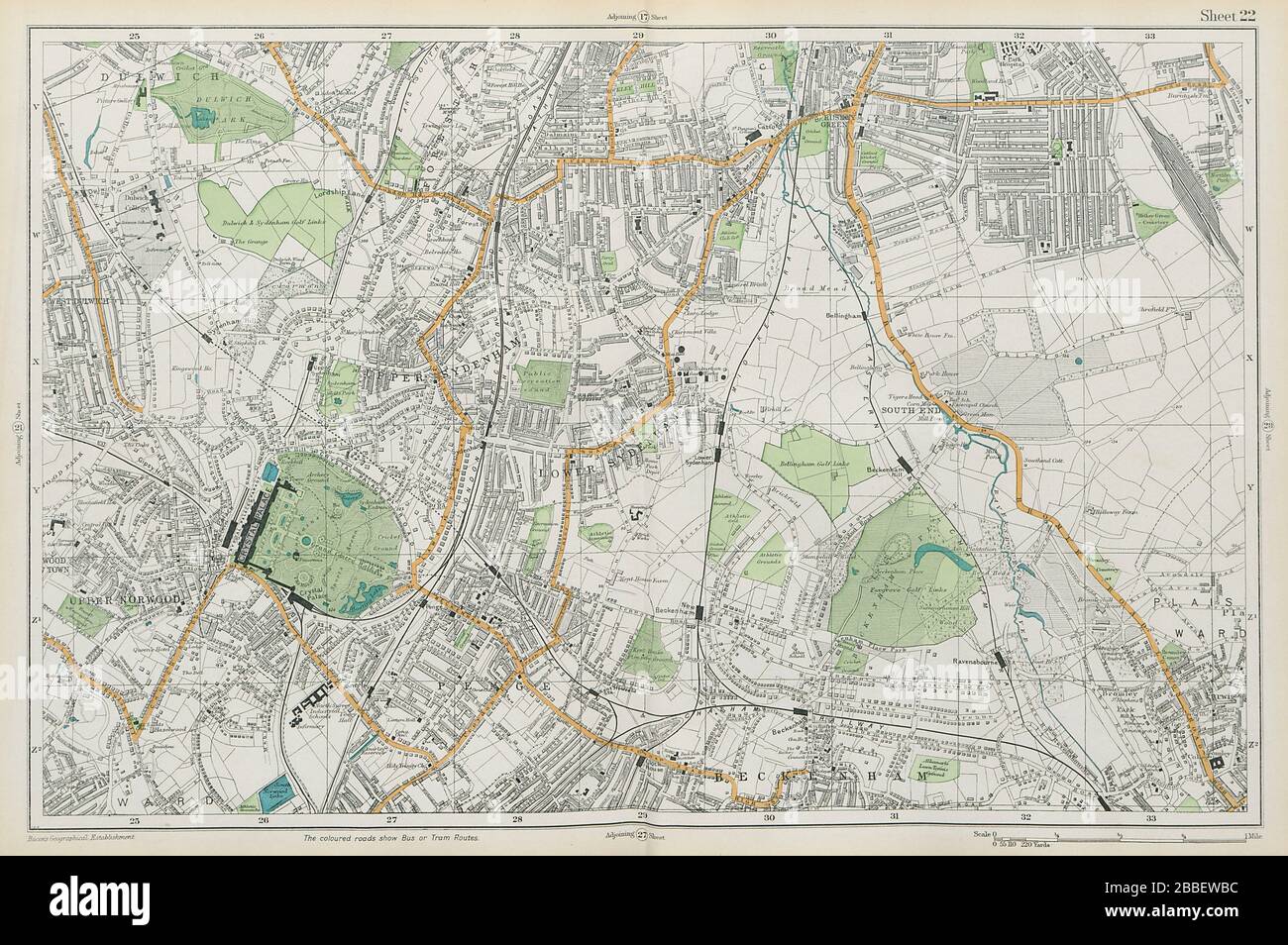 Map of beckenham hi-res stock photography and images - Alamy