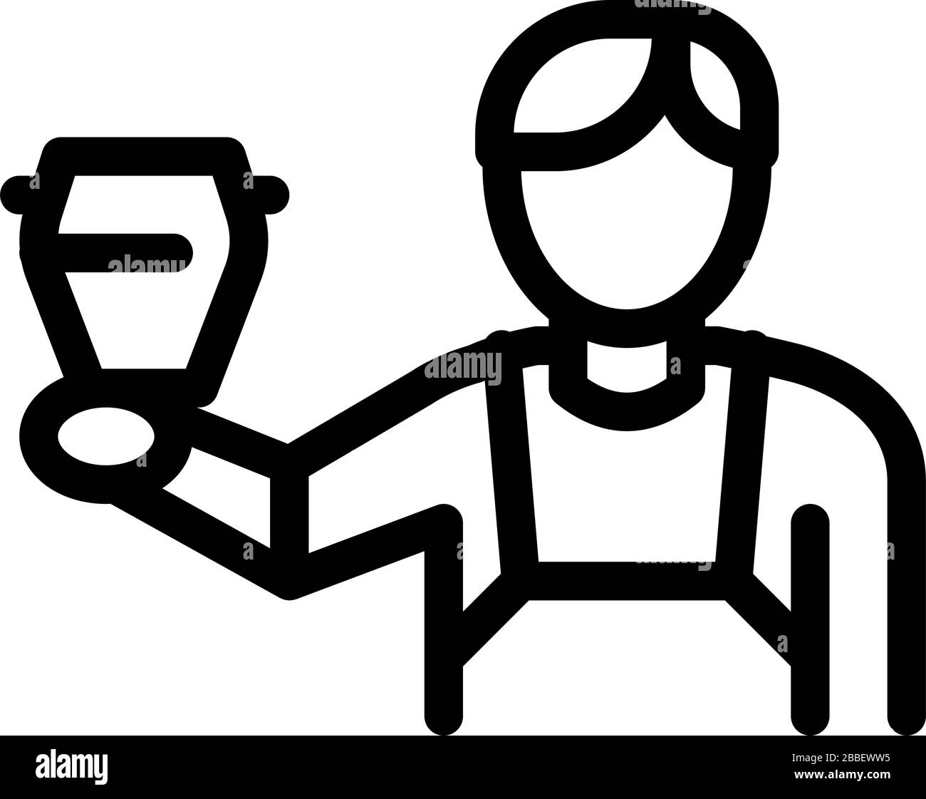 ready-made potter icon vector outline illustration Stock Vector Image ...