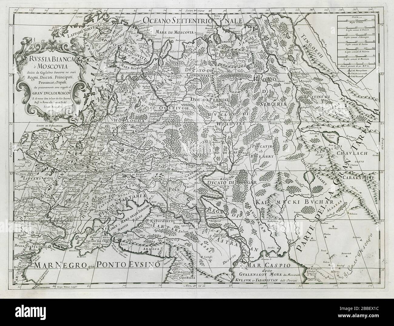 Russia Bianca o Moscovia. White Russia. Muscovy. Belarus Ukraine. ROSSI ...