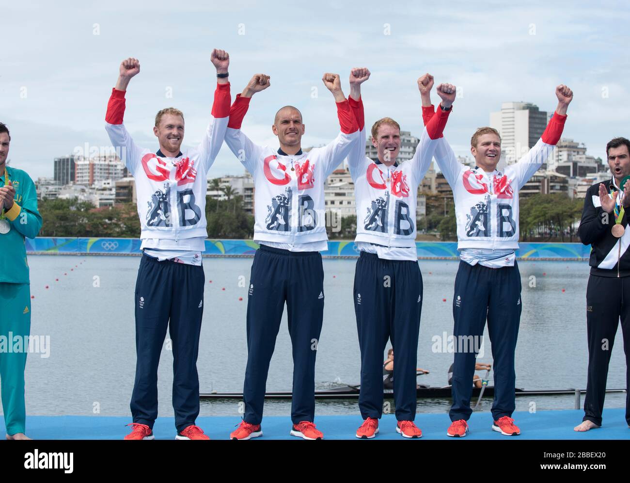 Rio de Janeiro. BRAZIL Gold Medalist Men's Four Final. GBR M4-, Bow ...