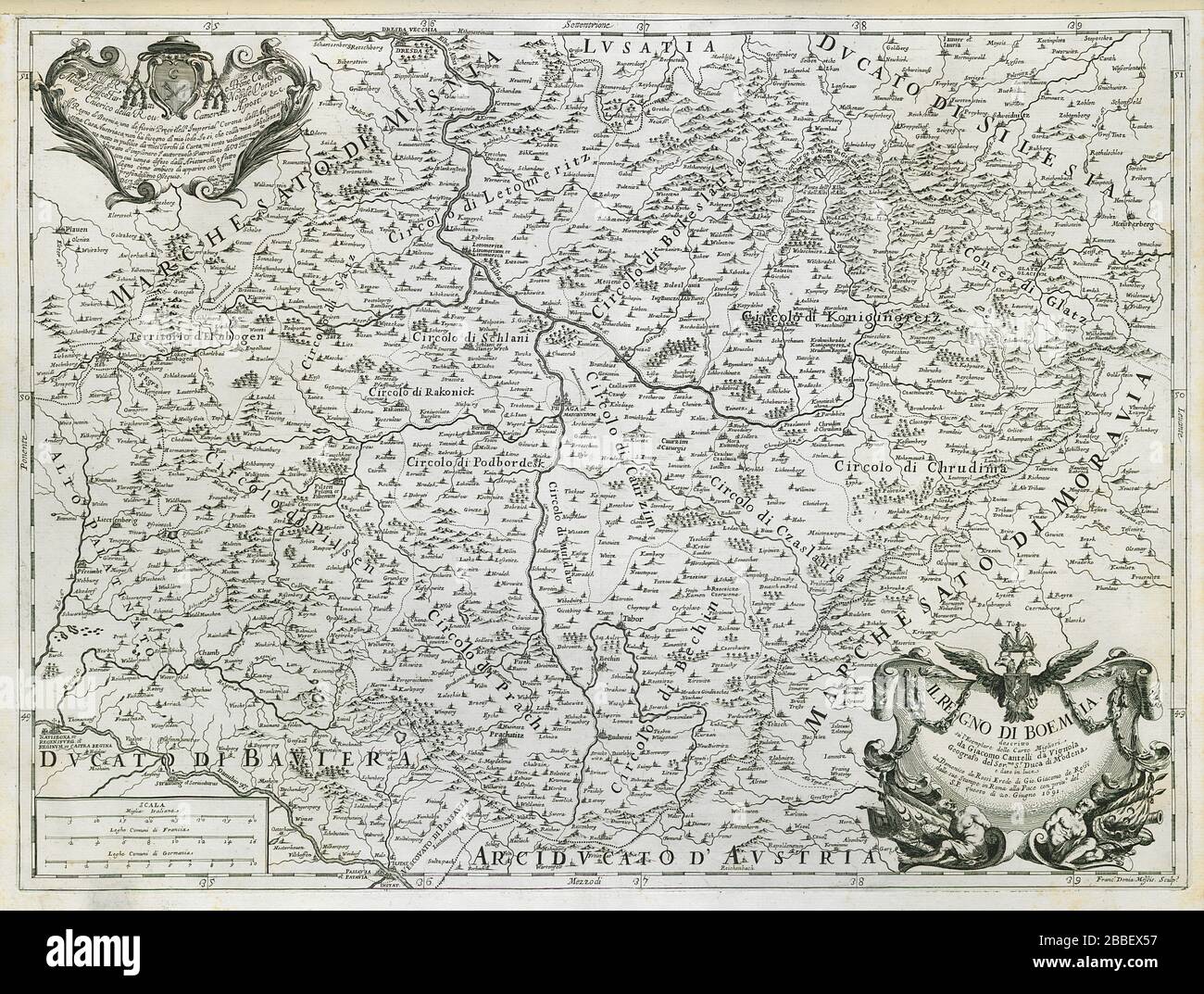 Boemia map hi-res stock photography and images - Alamy