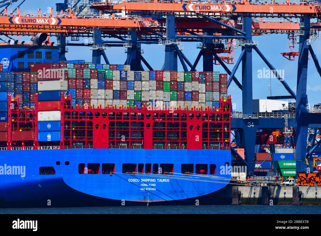 Rotterdam, The Netherlands - June 2019; close up view full width of the ...