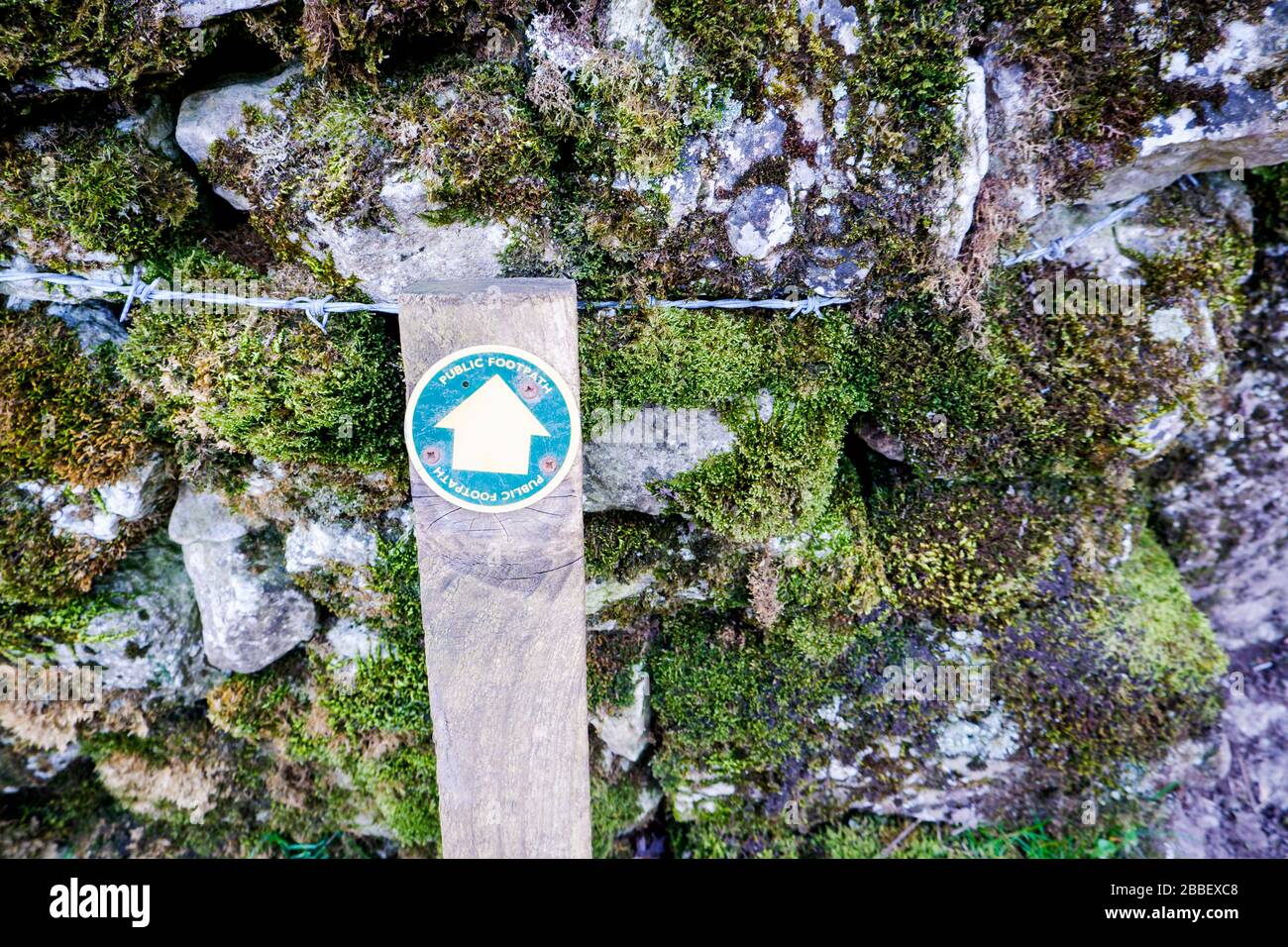 Footpath Waymarker in The Lake District In Spring Stock Photo - Alamy