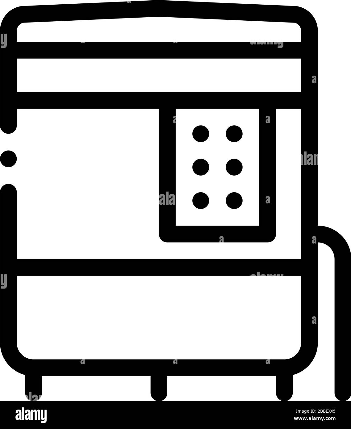 closed oven with timer icon vector outline illustration Stock Vector ...