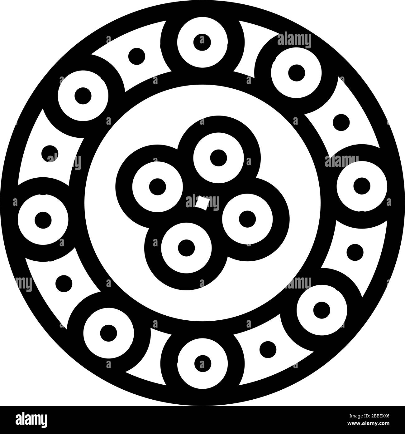 painted clay plate icon vector outline illustration Stock Vector Image ...