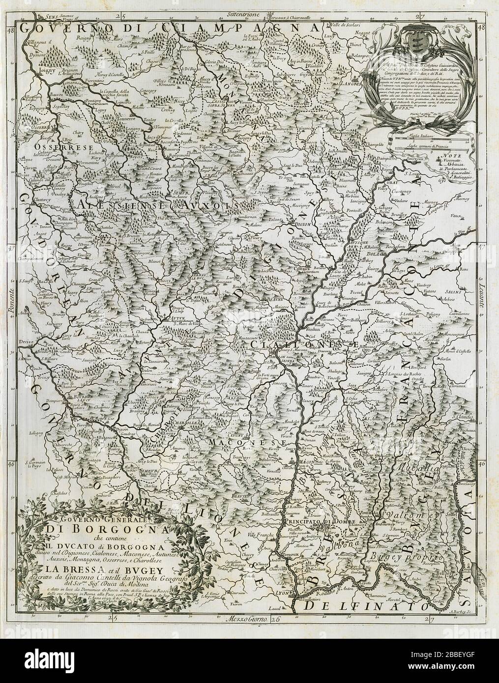 Governo Generale di Borgogna. Burgundy Bourgogne. DE ROSSI / CANTELLI ...